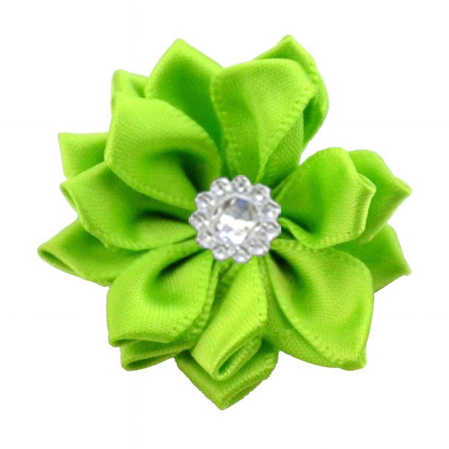 XmhyTop-A 10PCS Satin Ribbon Flowers for Crafts Fabric Flowers Daisy ...