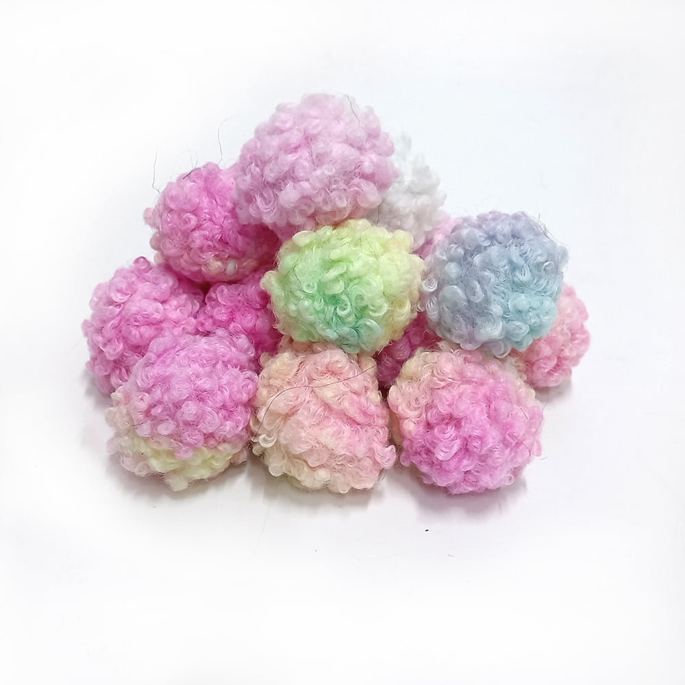 XmhyTop-A 10Pcs Crafts Pom Poms Balls, 4-5cm (1.5-1.9Inch)with Elastic ...