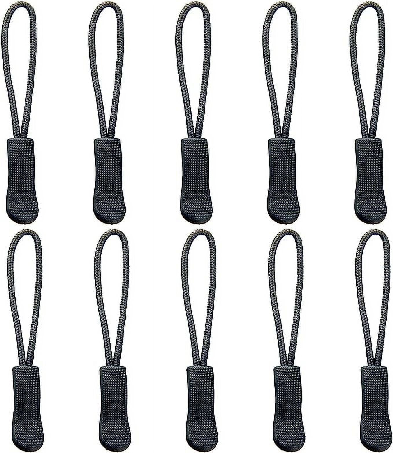 XmhyTop-A 10Pcs Replacement Zipper Pulls Dark Gray Zipper Pull Cord ...