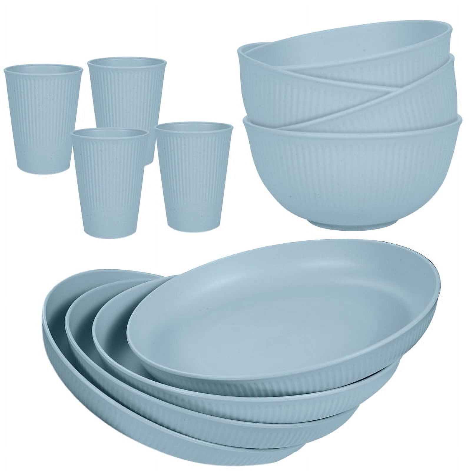 XmhyTop-A 12-Piece Dinner Plate Set - Dinnerware Sets for Family Meals ...