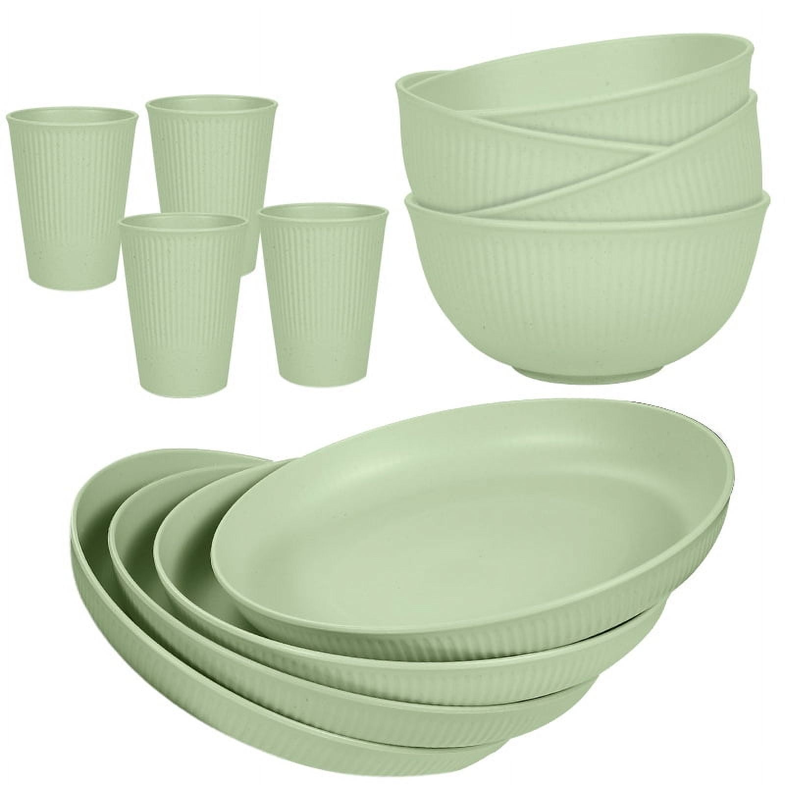 XmhyTop-A 12-Piece Dinner Plate Set - Dinnerware Sets for Family Meals ...