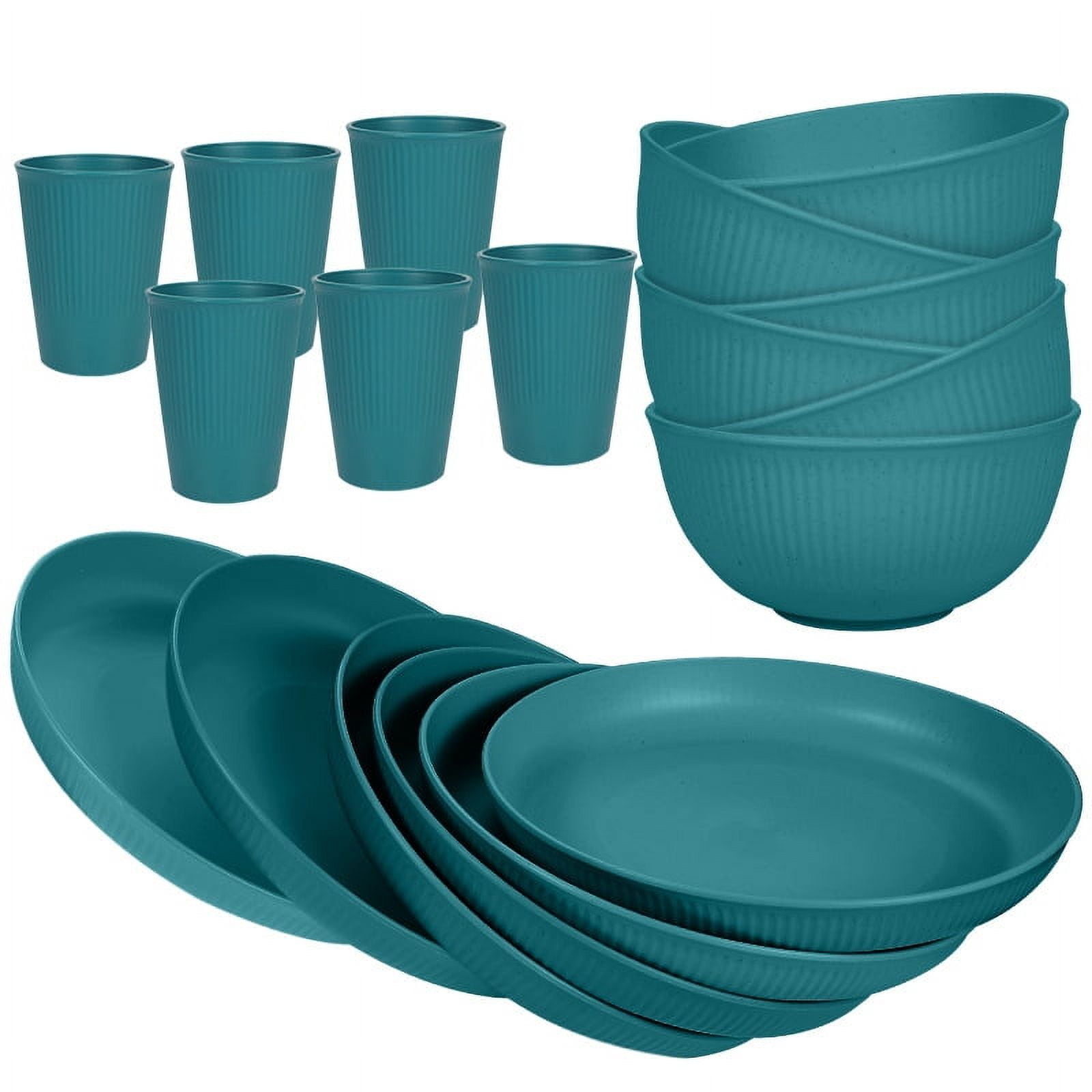 XmhyTop-A 18-Piece Dinner Plate Set - Dinnerware Sets for Family Meals ...
