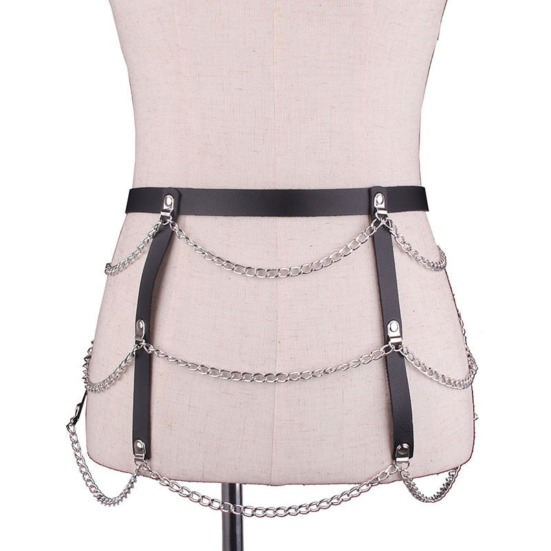 XmhyTop-A 1pc Punk Leather Body Chain for Rave Festival, Club Party ...