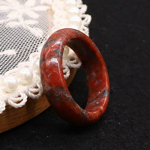 XmhyTop-A 2 Pack Natural Crystal Rings Set-Size 18 Stone Rings, Boho ...