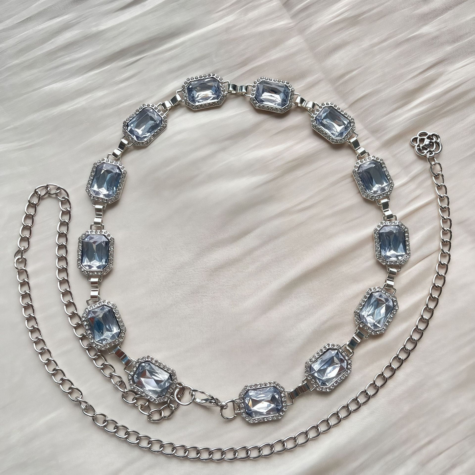 XmhyTop-A 2-Pack Waist Belt Dress Chain Belt, Crystal Body Chain for ...