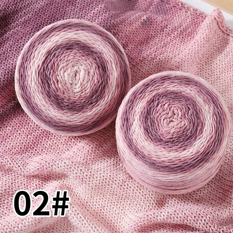 XmhyTop-A 200g Gradient Cotton Acrylic Yarn Variegated Knitting Crochet ...