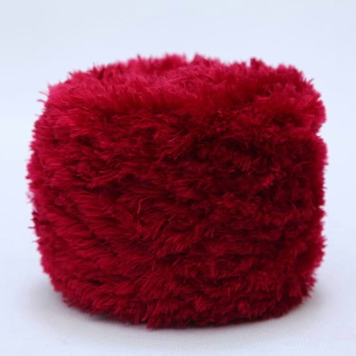 XmhyTop-A 200g Plush Fur Yarn Ultra Fluffy DIY Craft Yarn for Luxury ...