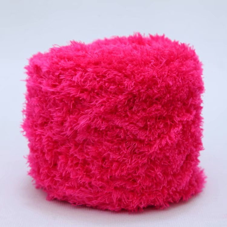 XmhyTop-A 200g Plush Fur Yarn Ultra Fluffy DIY Craft Yarn for Luxury ...