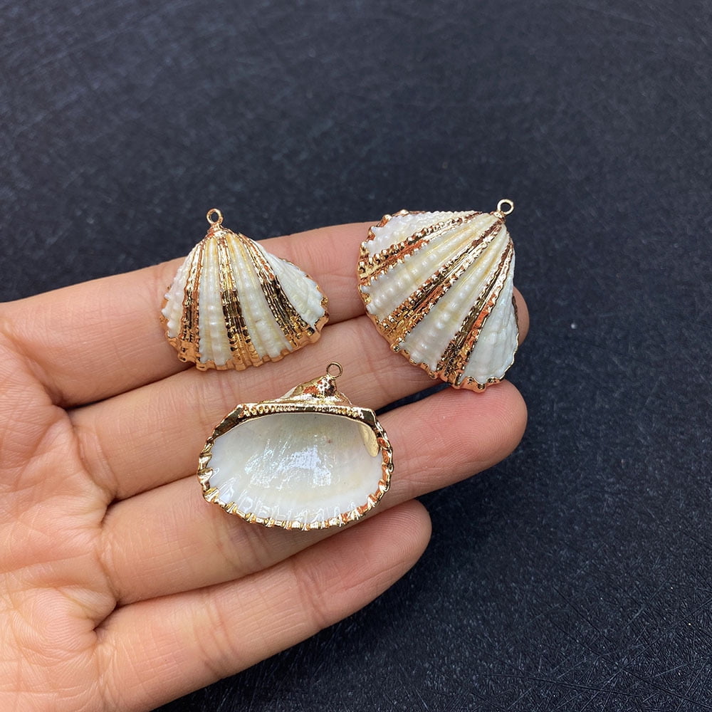 XmhyTop-A 4Pcs Ocean Beach Seashells Craft Charms Pendant Conch Shells ...