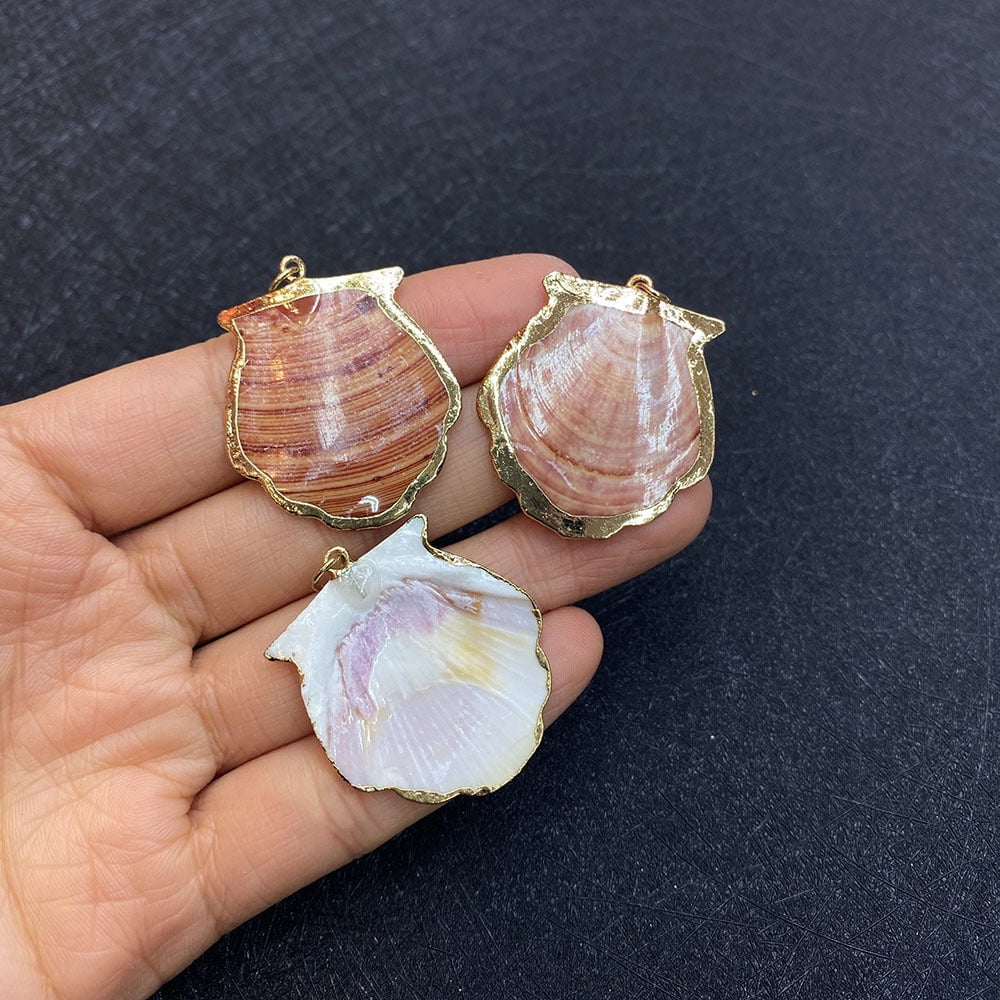 XmhyTop-A 4Pcs Ocean Beach Seashells Craft Charms Pendant Conch Shells ...