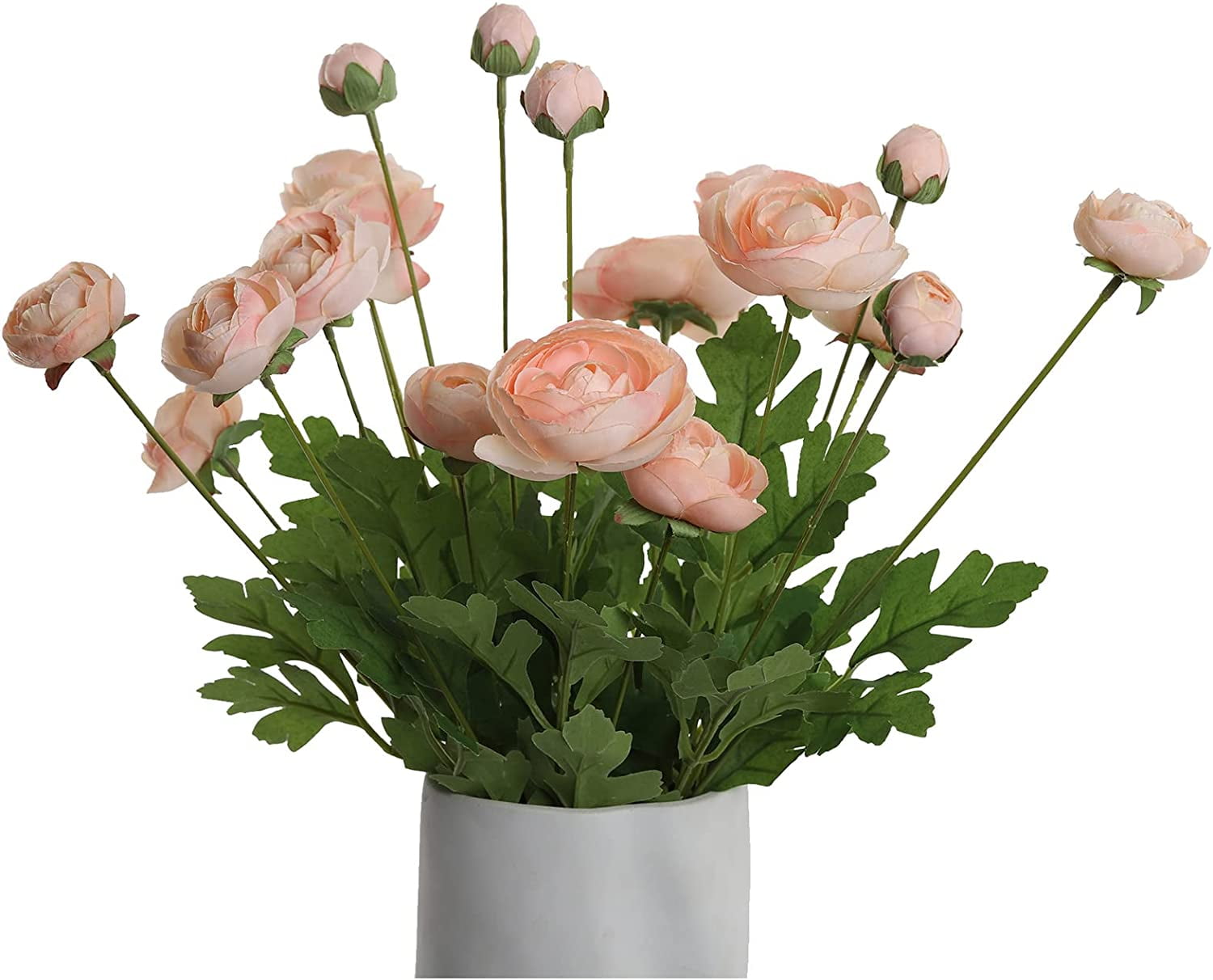 XmhyTop-A Artificial Persian Peach Silk Flowers Buttercup (Asian ...