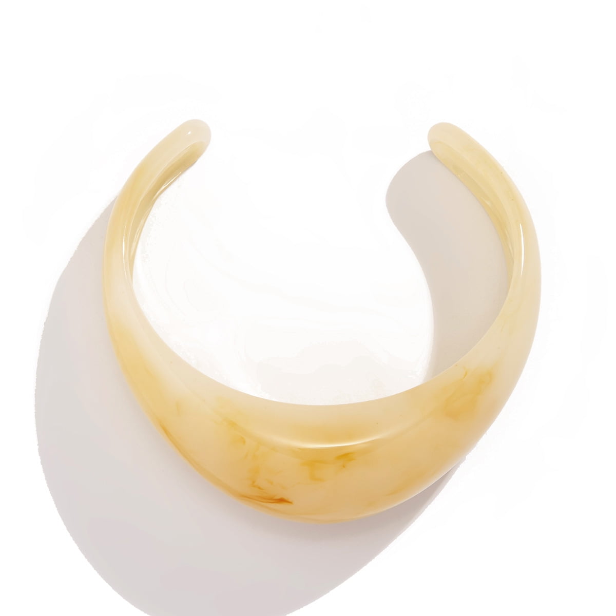 XmhyTop-A Beige Opening Bracelet Chunky Acrylic Bangles 1 Pcs Stylish ...