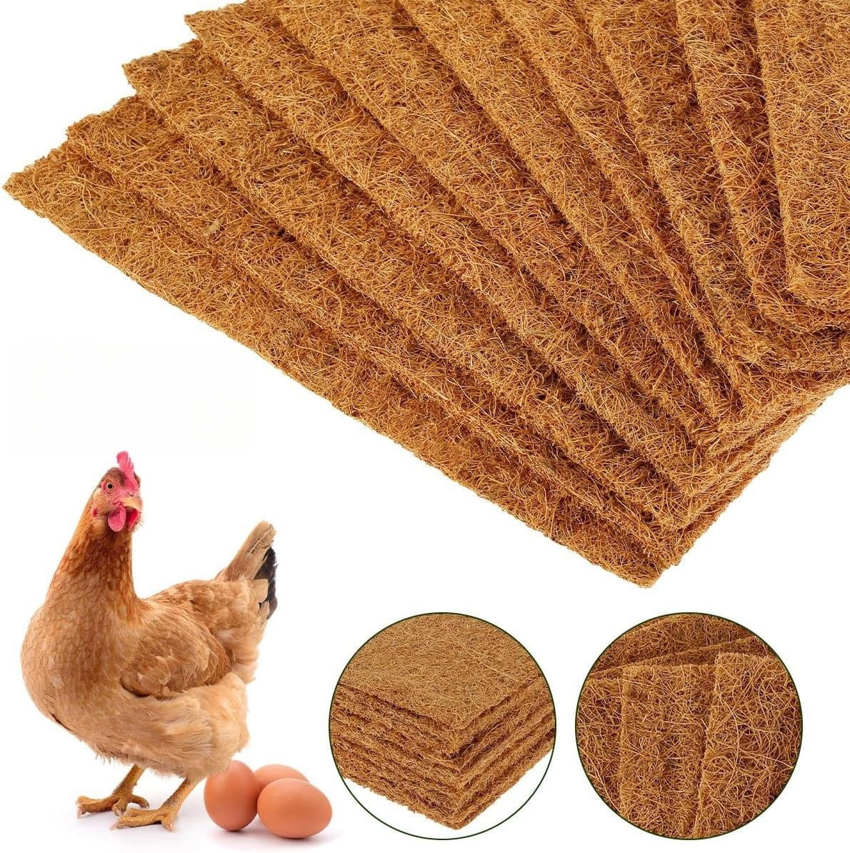 XmhyTop-A Coconut Palm Mat - 25*25cm Laying Hen Nesting Pads & Chicken ...