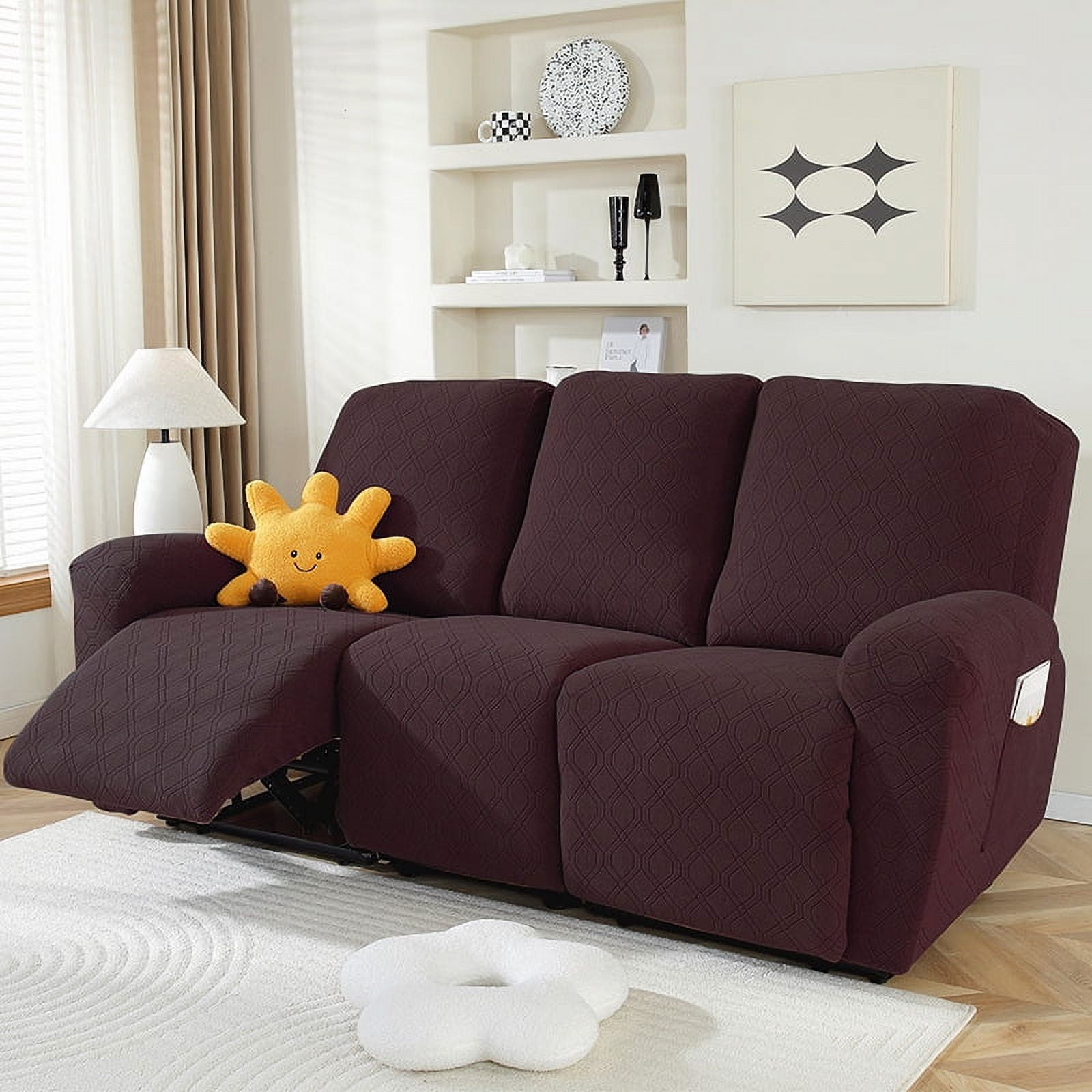 XmhyTop Couch Cover Stretch Sofa Covers Jacquard Geometry Easy - Fit ...