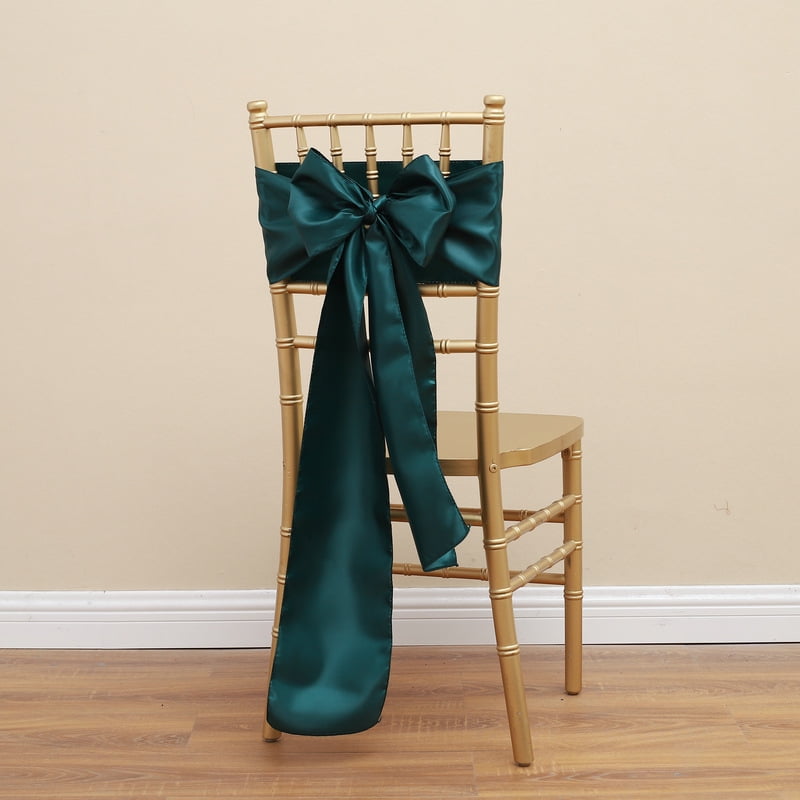 XmhyTop-A Dark Green Chair Ribbons Back Sash - 17x275cm Polyester ...