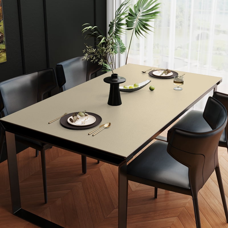 XmhyTop-A Faux Leather Tablecloth 100x40cm, Rectangle Table Protector ...