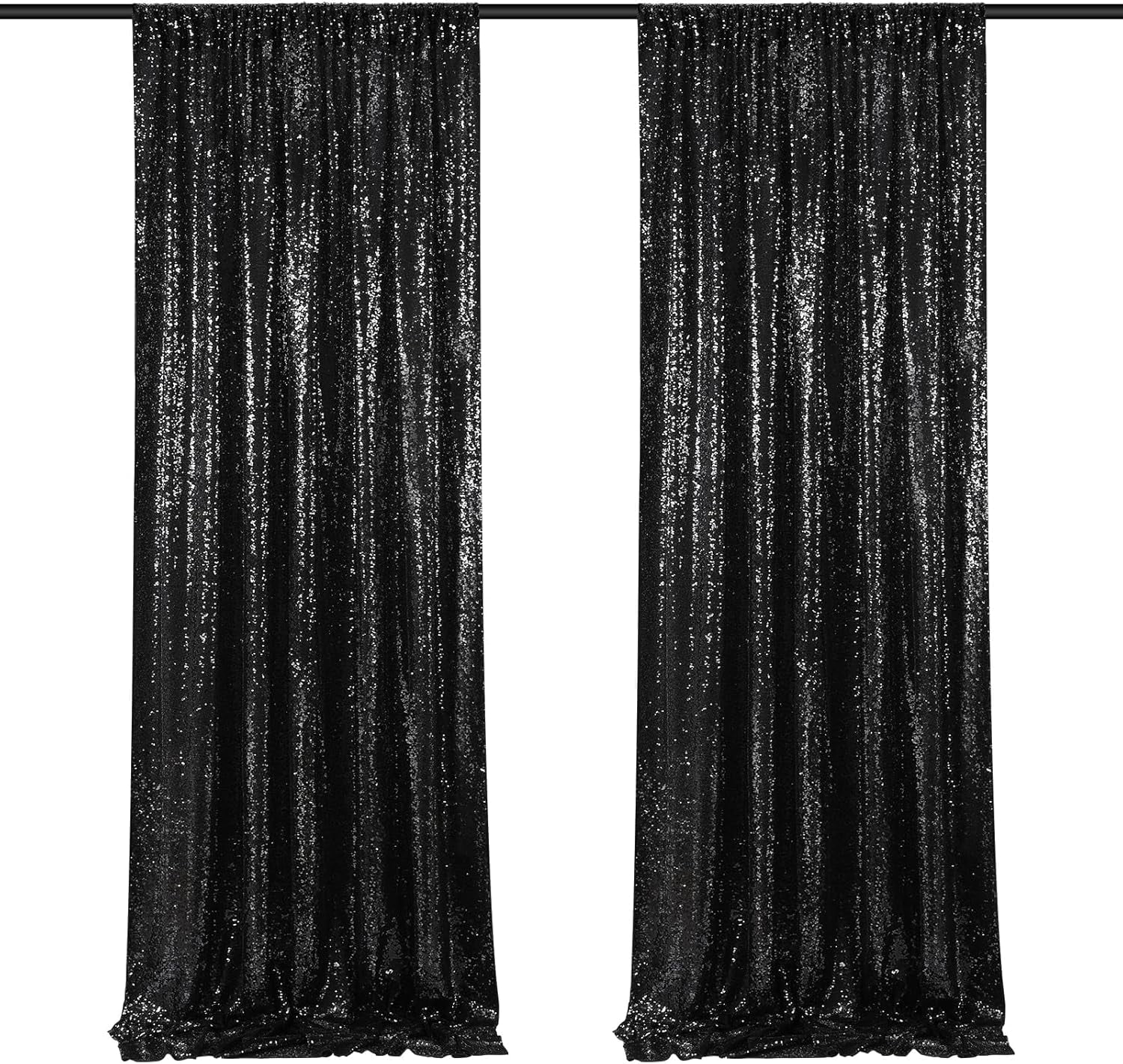 XmhyTop-A Glitter Curtains 2 Pieces 60X240cm - Sparkling Backdrop ...