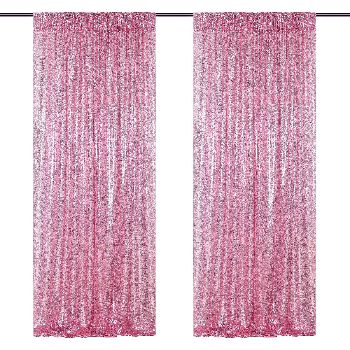 XmhyTop-A Glitter Curtains 2 Pieces 60X240cm - Sparkling Backdrop ...