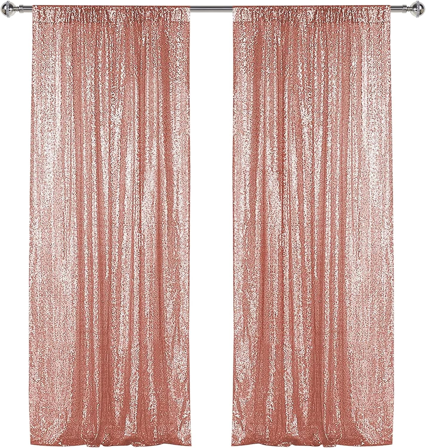 XmhyTop-A Glitter Curtains 2 Pieces 60X240cm - Sparkling Backdrop ...