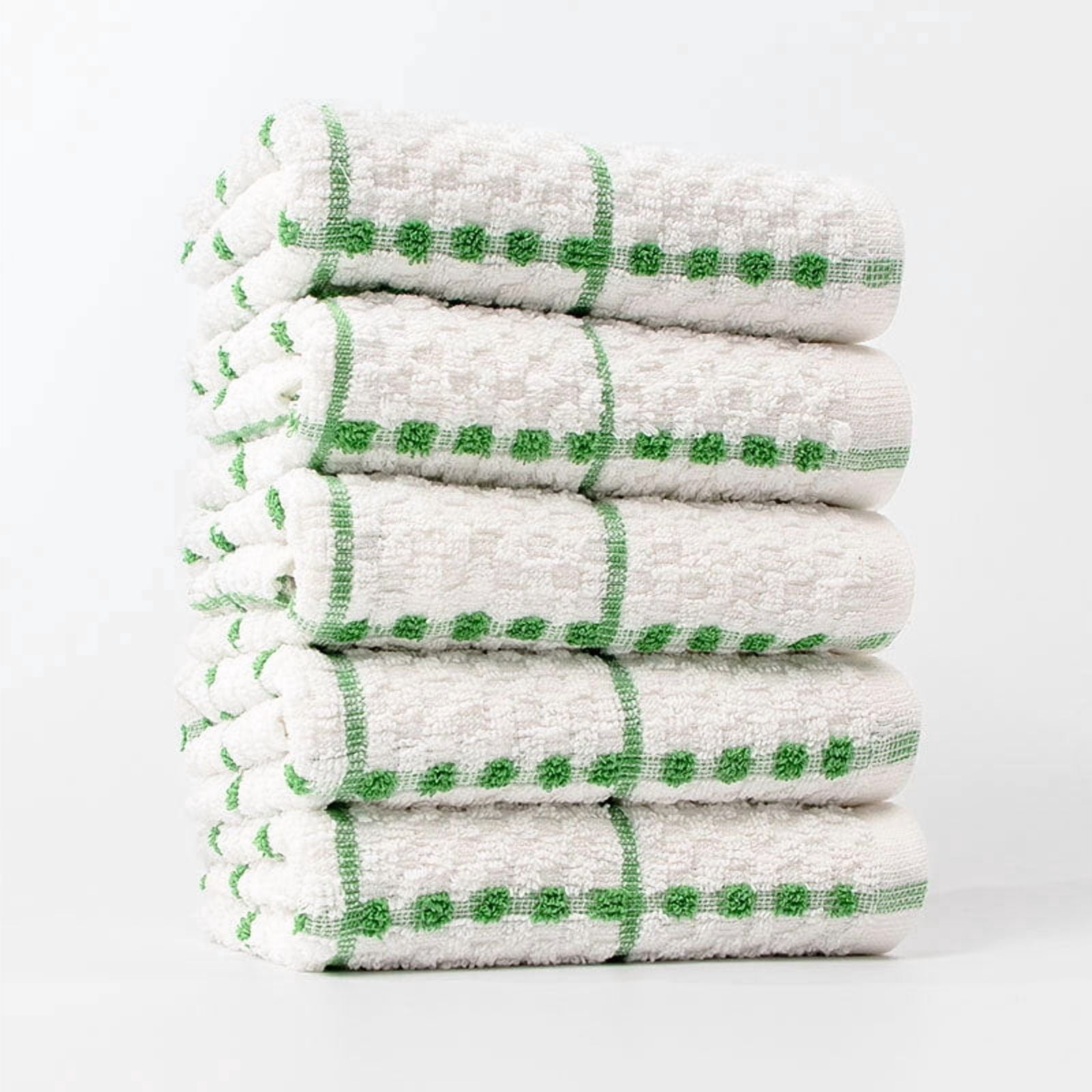 XmhyTop-A Green Dishcloth 5 Pack, 64*38cm Absorbent Cleaning Cloth ...