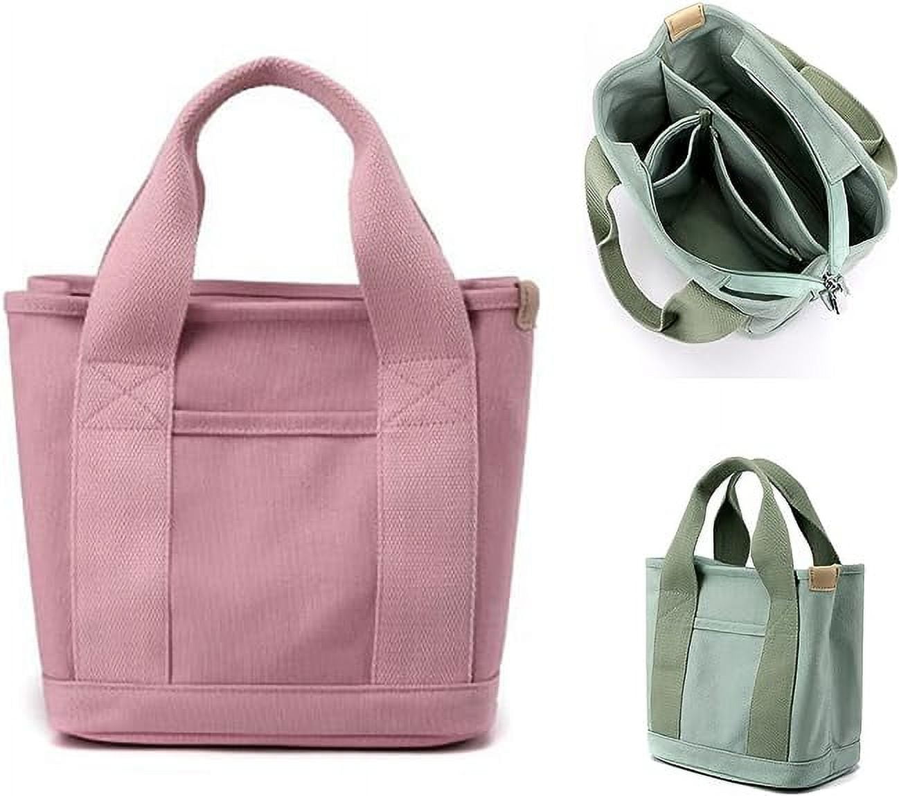 XmhyTop-A Large Capacity Multi-Pocket Handbag Canvas Tote Purses ...