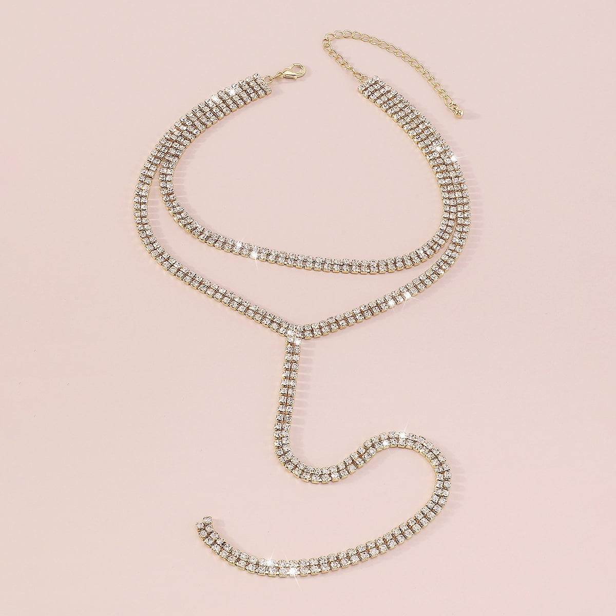 XmhyTop-A Sparkly Layered Rhinestone Chokers Necklace Rhinestone ...
