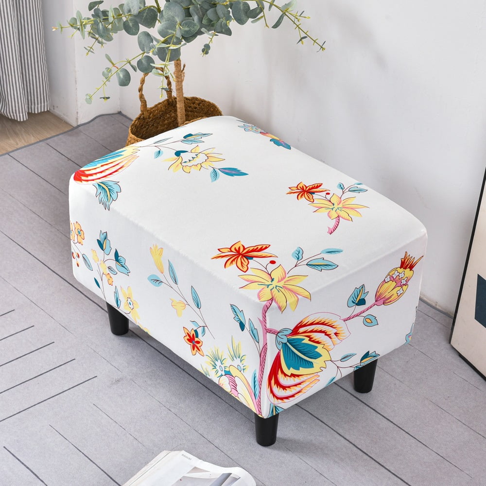 XmhyTop-A Stretch Rectangular Storage Footrest Stool Covers with ...
