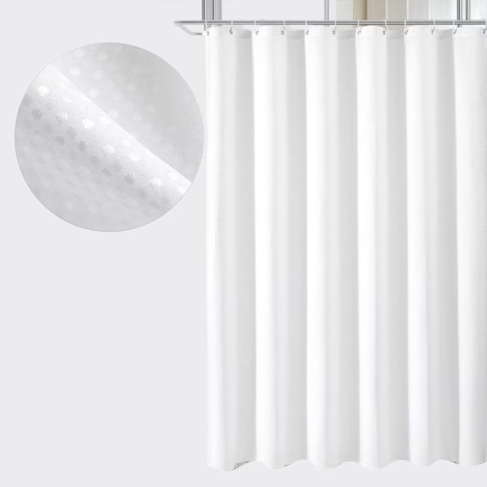 XmhyTop-A Textured Shower Curtain 90*180cm Waffle Weave Modern Bathroom ...