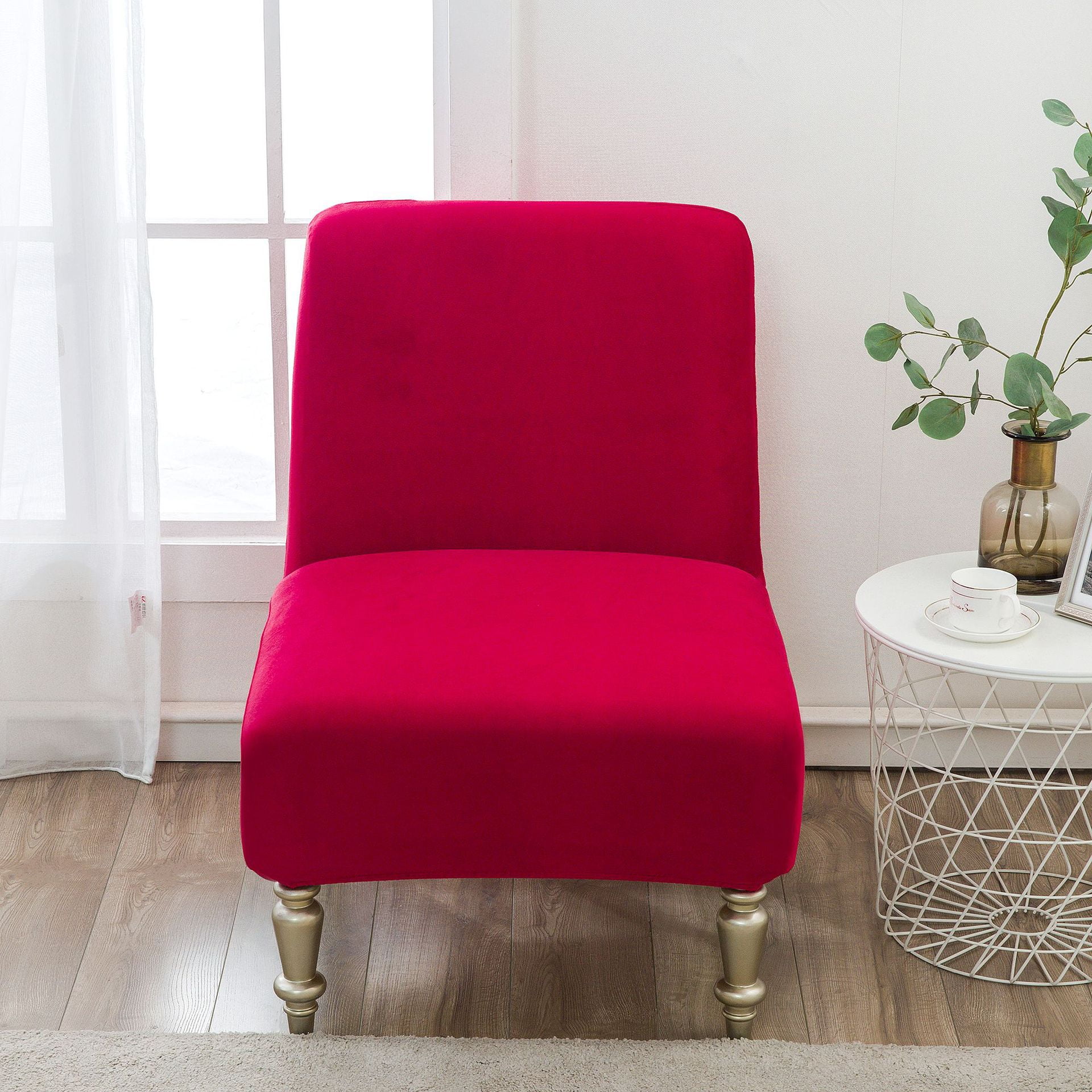 XmhyTop Armless Chair Cover,Stretch Removable Non-Slip Chair Cover for ...