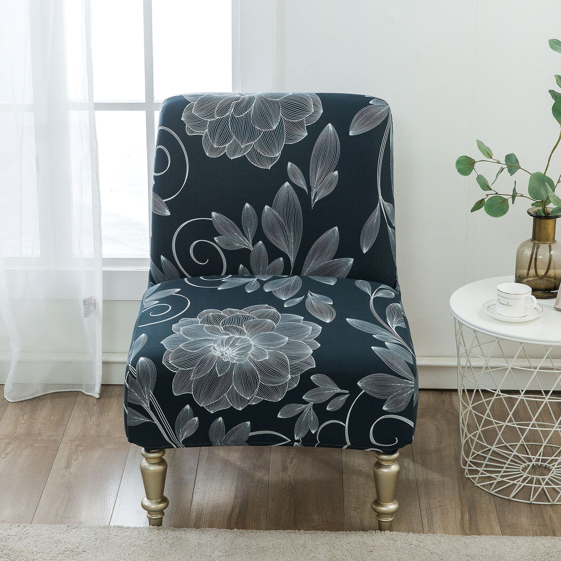 XmhyTop Armless Chair Slipcover Removable Chairs Covers Washable ...