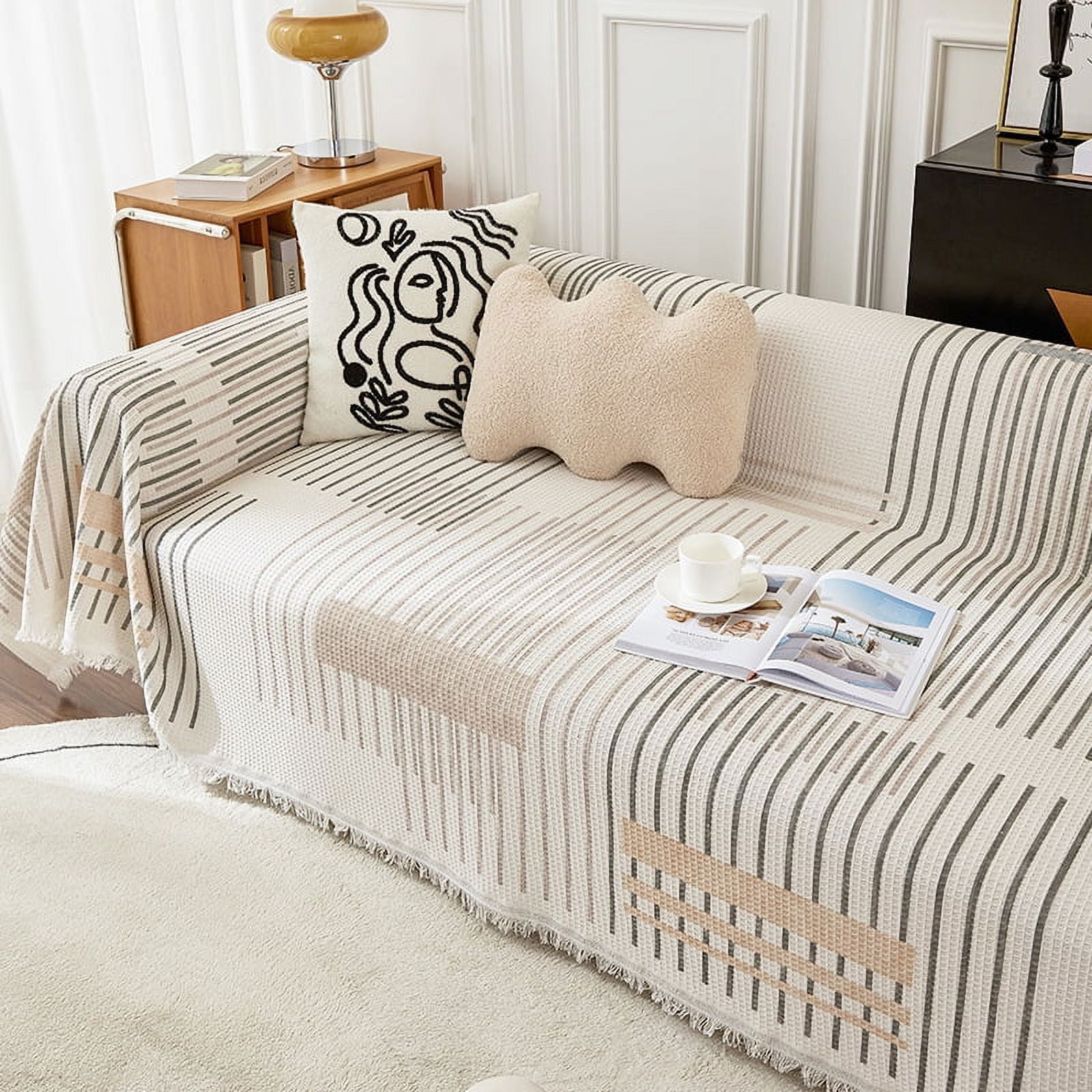 XmhyTop Cotton Thread Sofa Covers for Living Room Sofas - Easy to ...