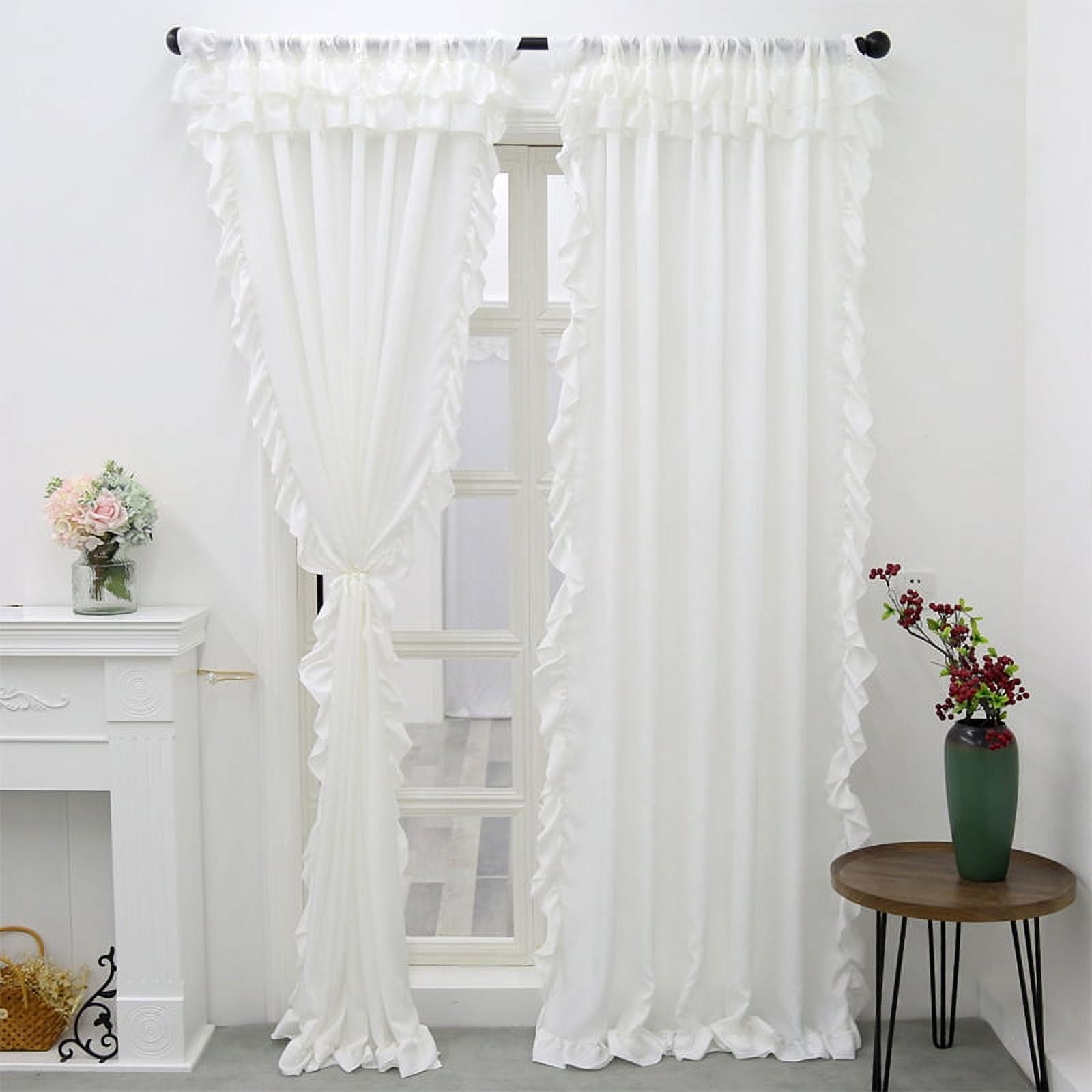 XmhyTop Curtains Sheer - Texture Sheer Window Covering, Light & Airy ...