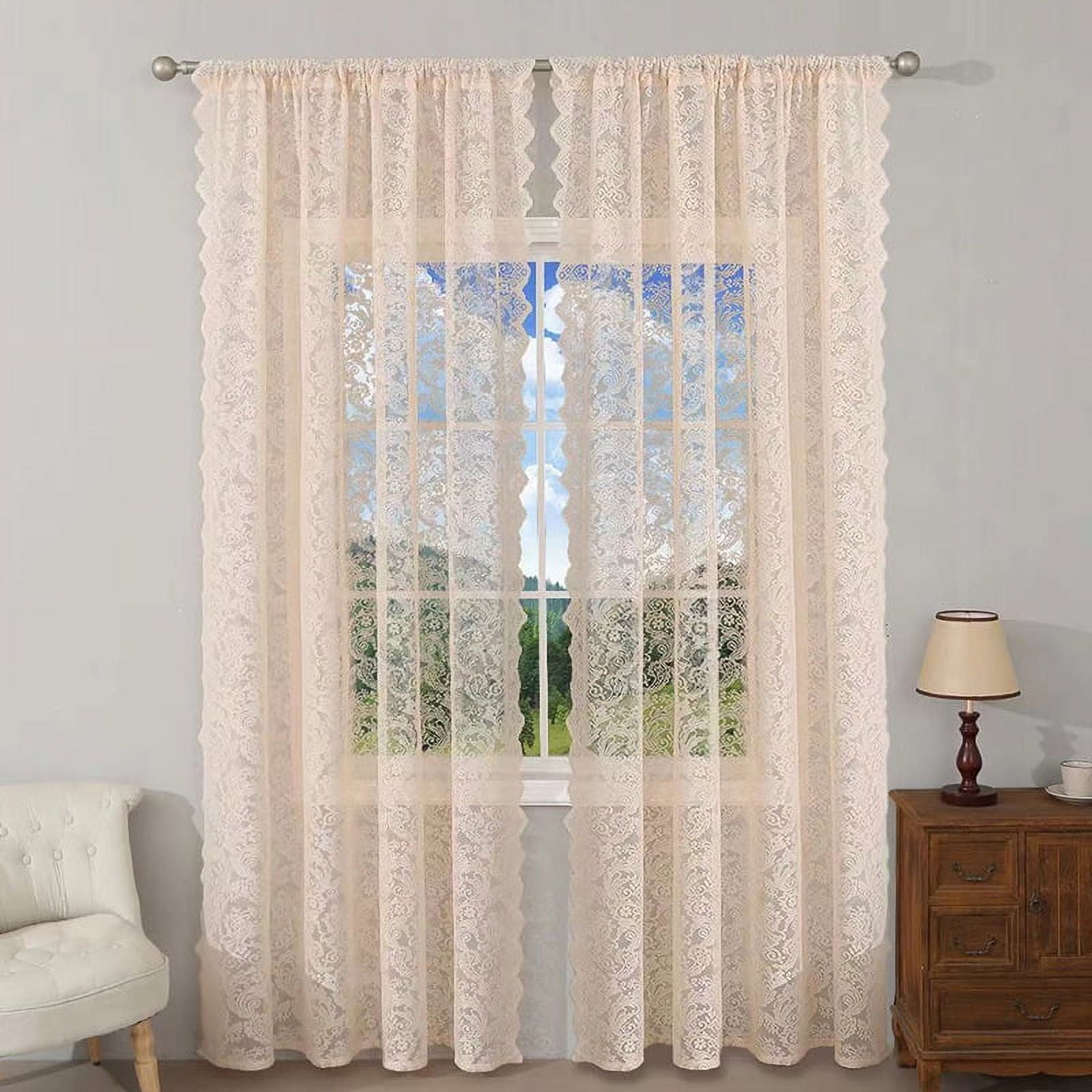 XmhyTop Curtains Sheer - Texture Sheer Window Covering, Light & Airy ...