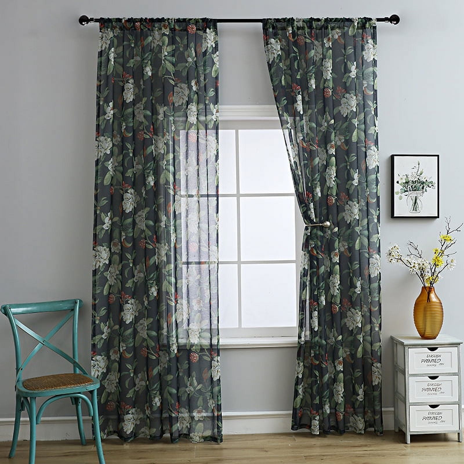 XmhyTop Curtains Sheer - Texture Sheer Window Covering, Light & Airy ...