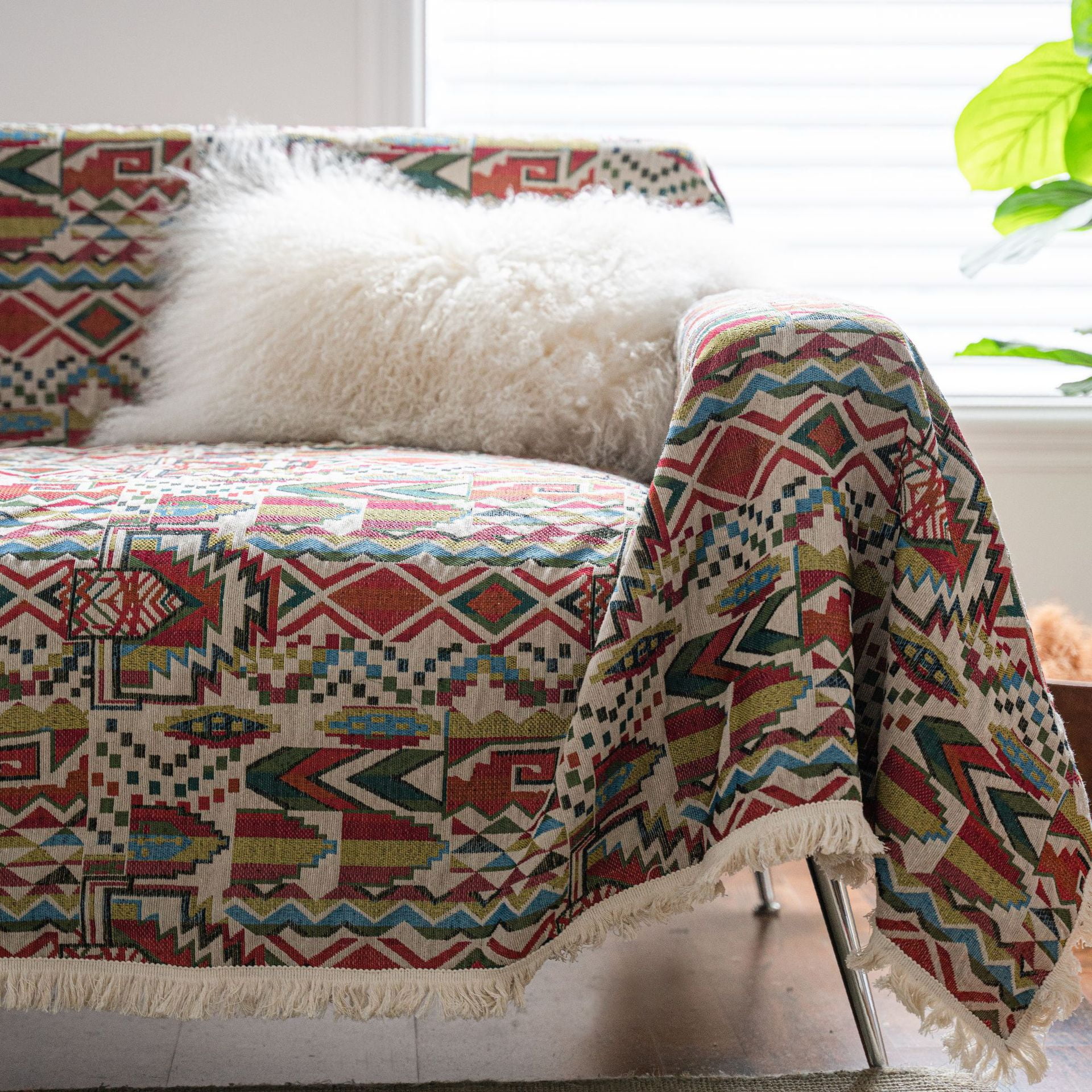 XmhyTop Easy-Fit Washable Polyester Cotton Couch Cover: Ideal Sofa ...