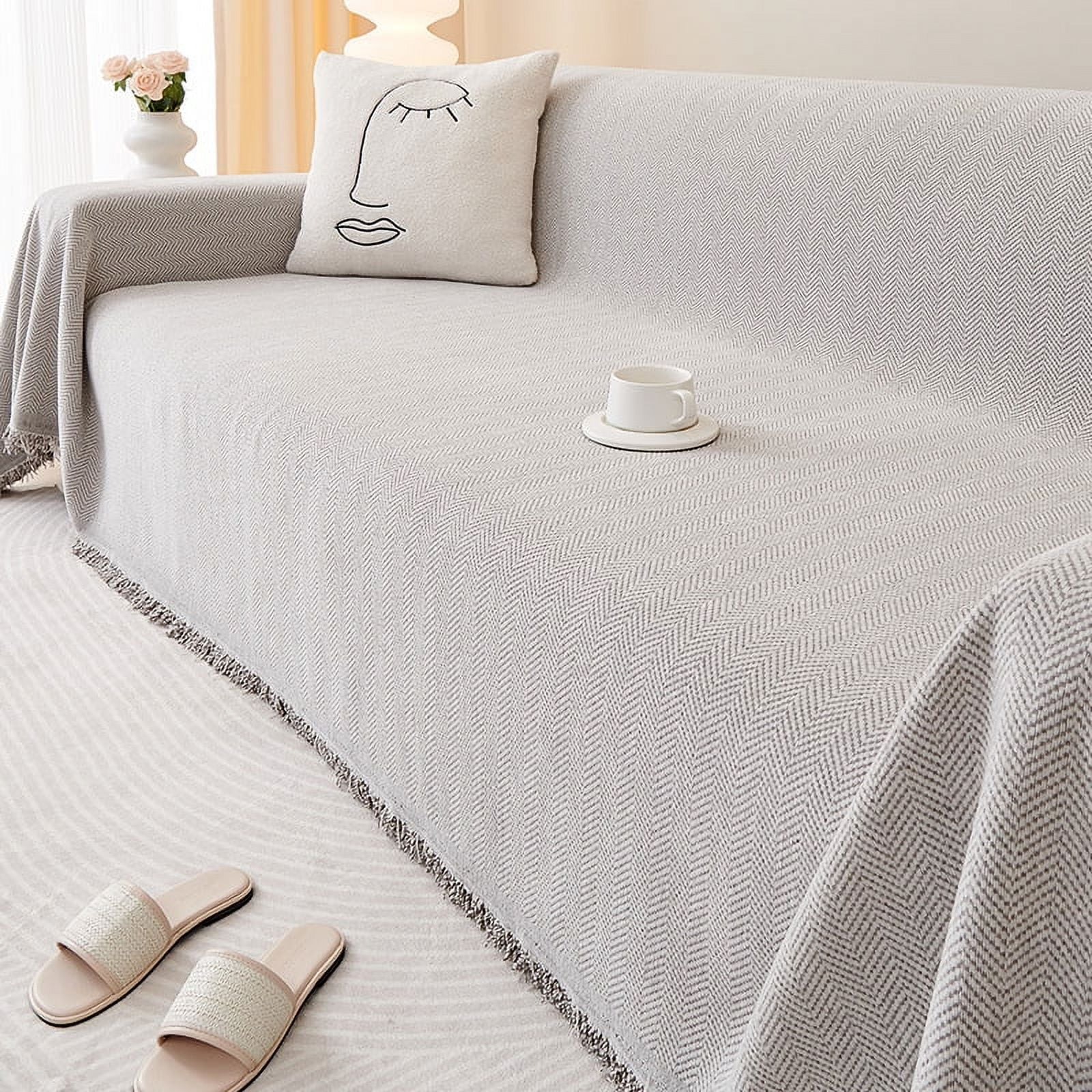 XmhyTop Luxurious Chenille Sofa Covers: Effortless Install, Washable ...