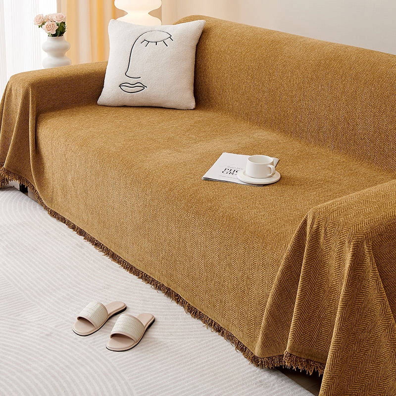 XmhyTop Luxurious Chenille Sofa Covers: Effortless Install, Washable ...