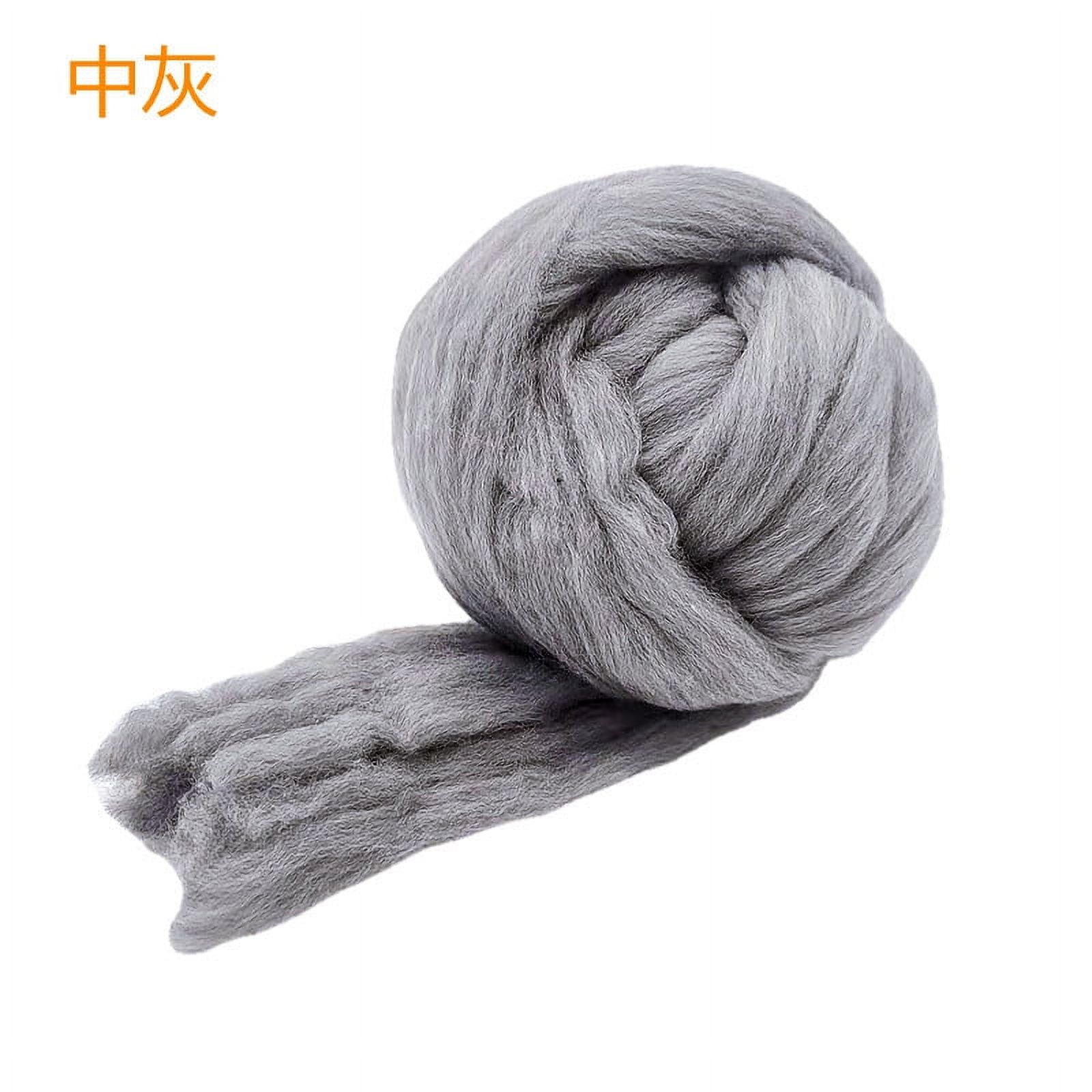 XmhyTop Merino Wool Roving 2.2 lb for Spinning | Soft Chunky Jumbo Yarn ...