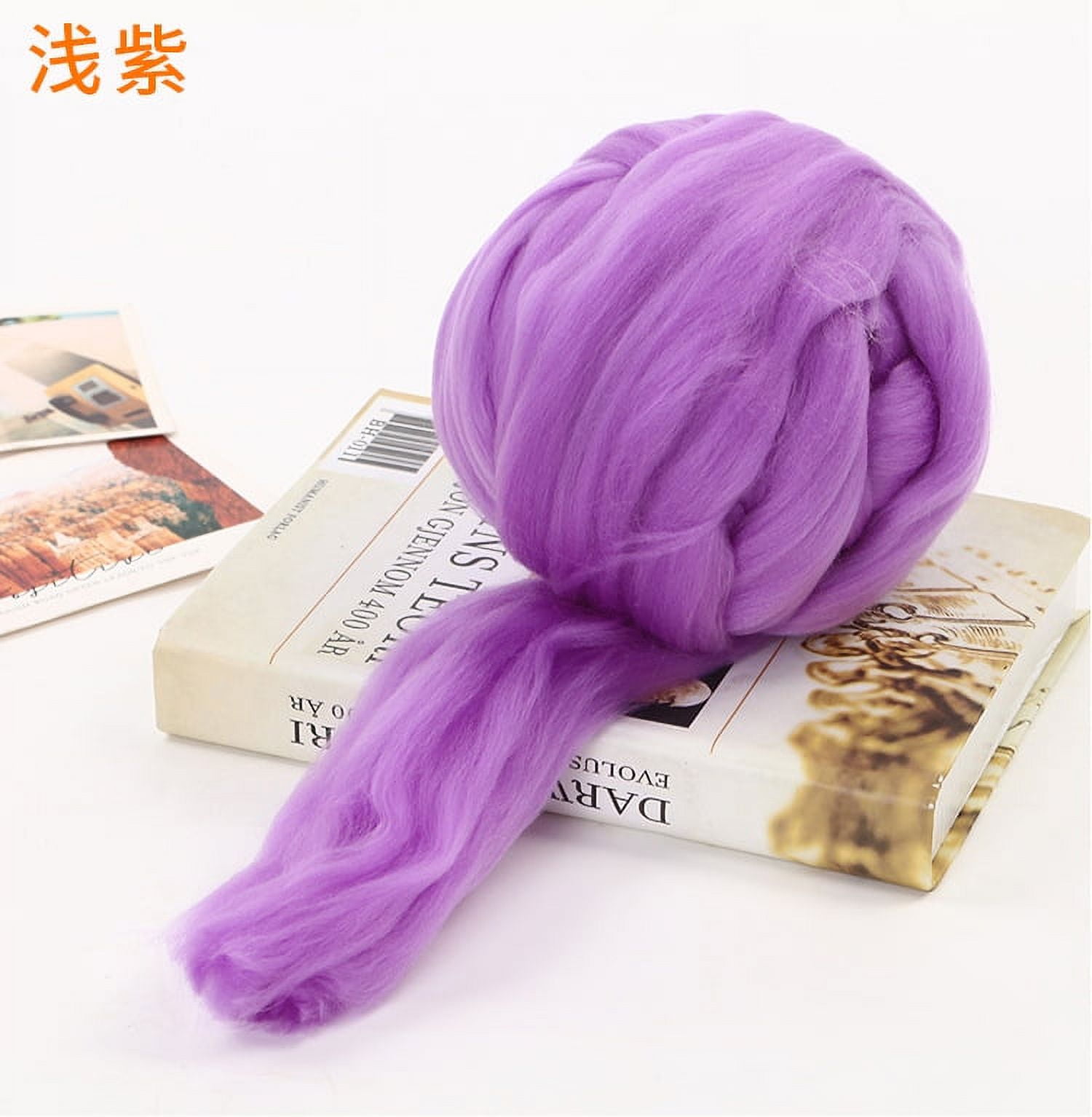 XmhyTop Merino Wool Roving 2.2 lb for Spinning | Soft Chunky Jumbo Yarn ...