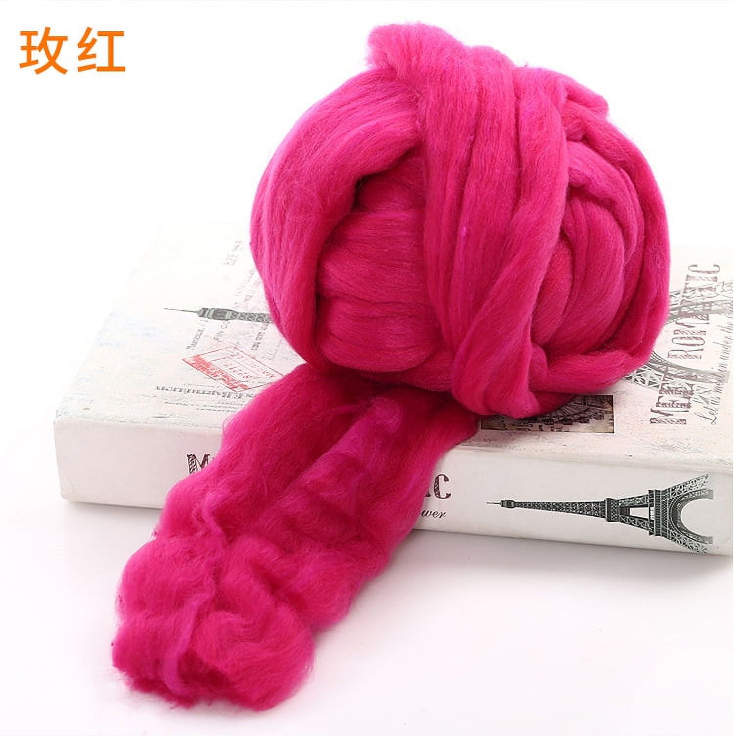 XmhyTop Merino Wool Roving 2.2 lb for Spinning | Soft Chunky Jumbo Yarn ...