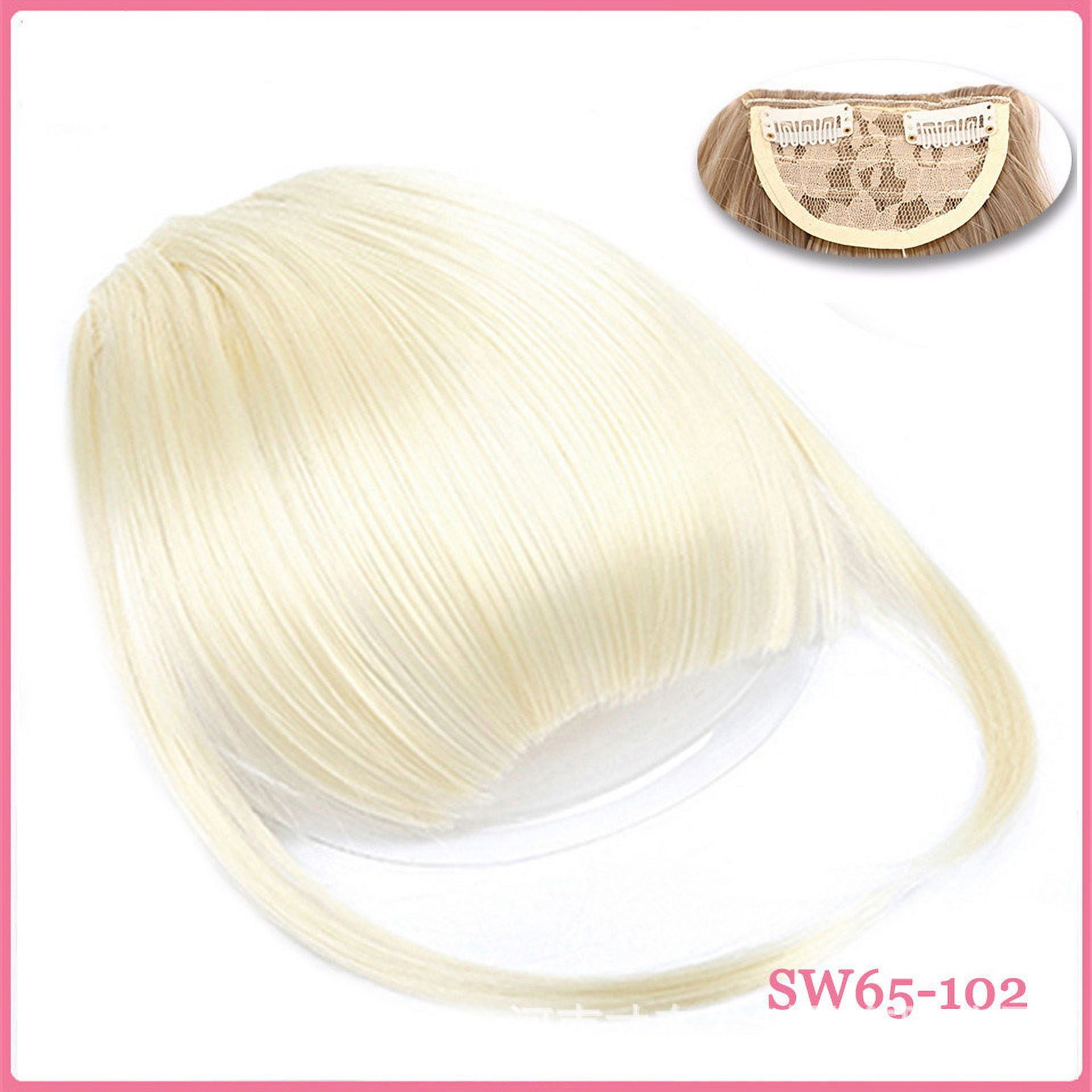 XmhyTop Natural-Looking Clip-In Bangs with Side Swept Temples, Soft ...