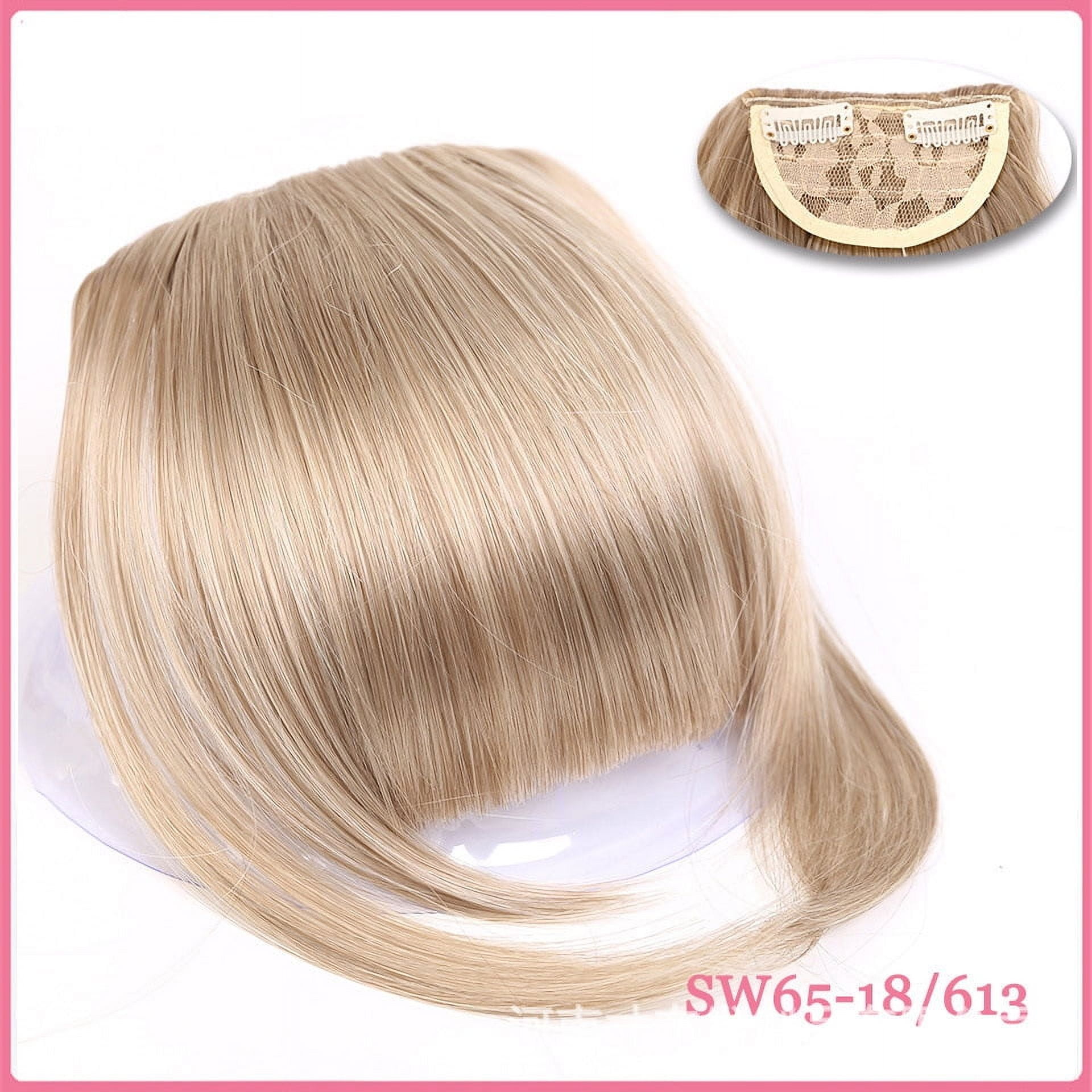 XmhyTop Natural-Looking Clip-In Bangs with Side Swept Temples, Soft ...