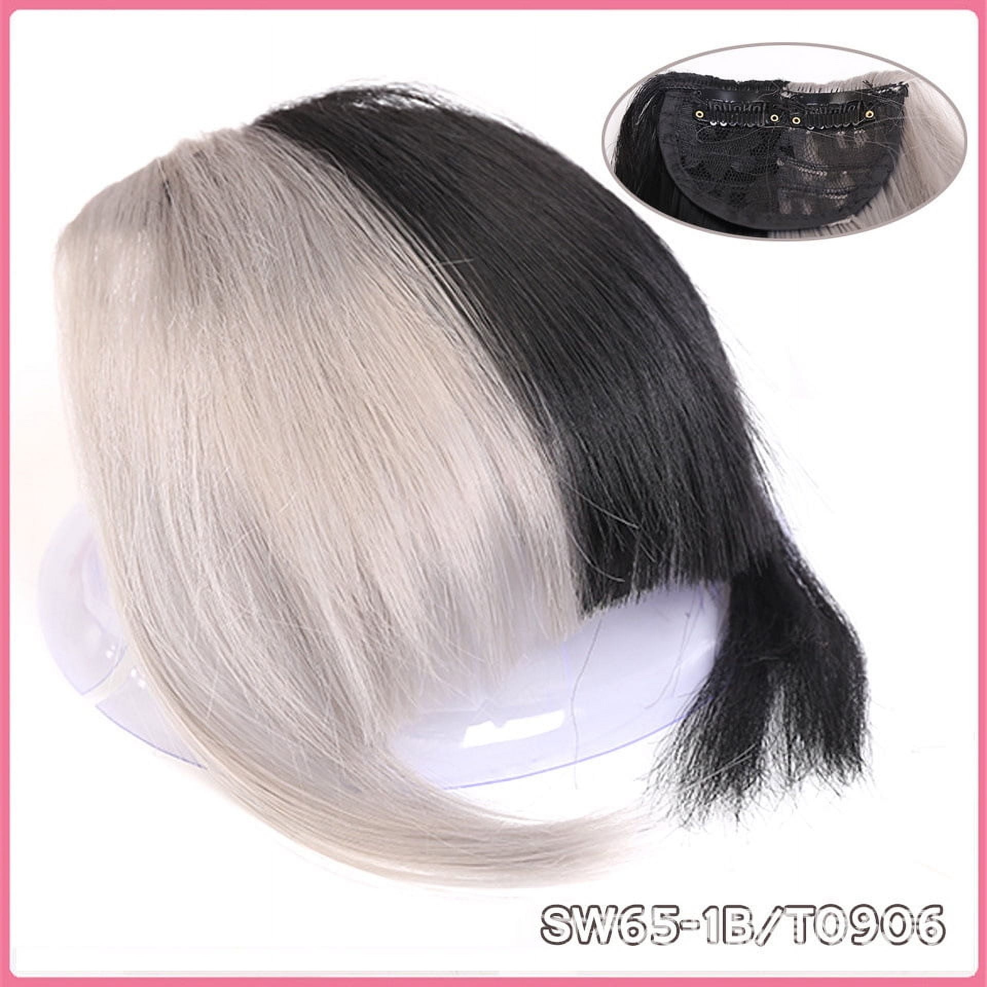 XmhyTop Natural-Looking Clip-In Bangs with Side Swept Temples, Soft ...
