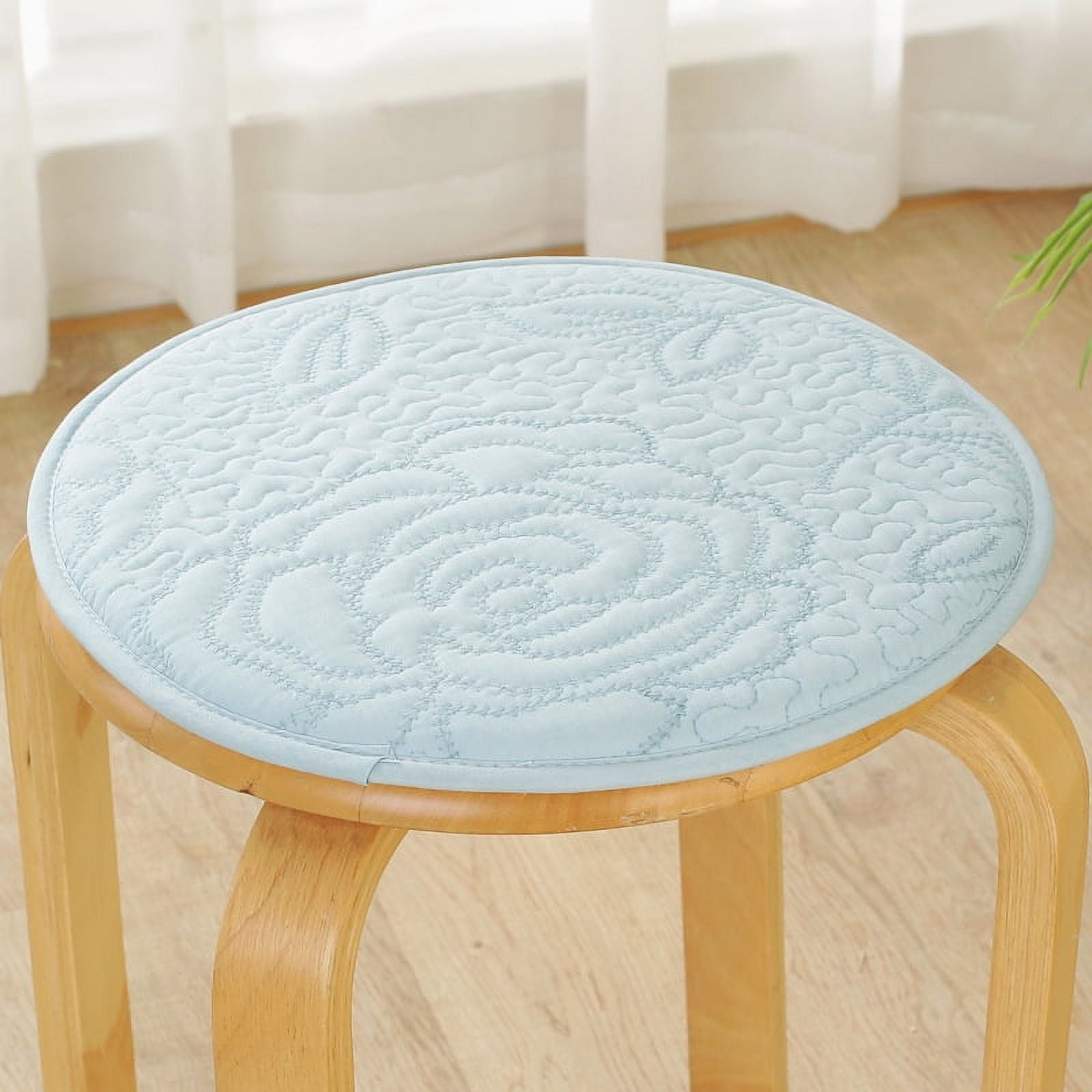 XmhyTop Round Anti-Slip Bar Stool Cushion Pad, Cotton Linen Blend with ...