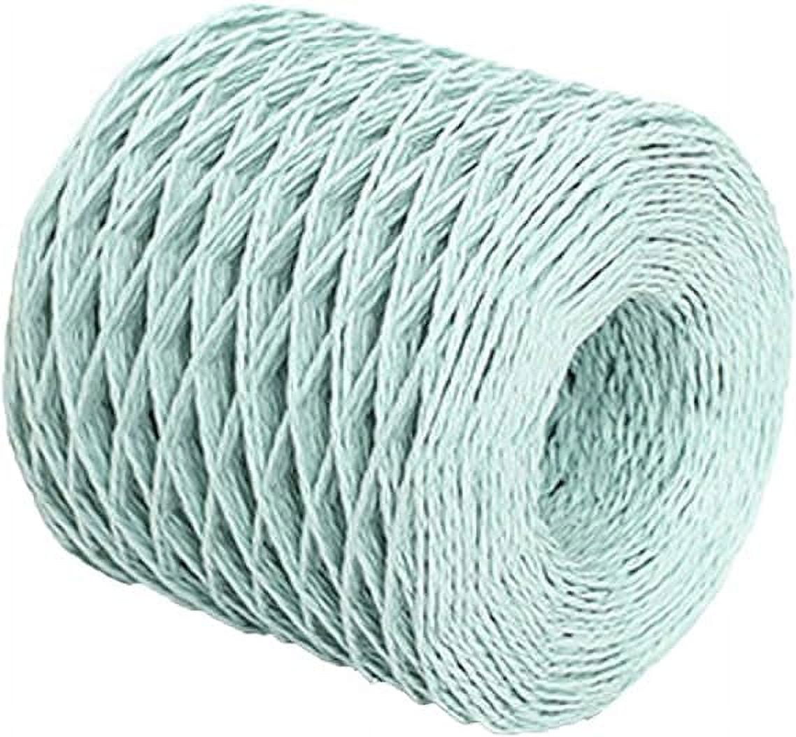 XmhyTop Smoke Cyan Crochet Summer Sun Hat Yarn Natural Raffia Yarn ...