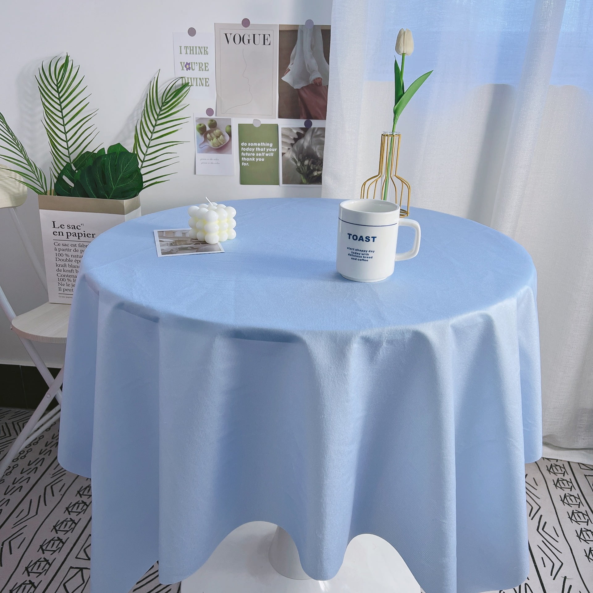 XmhyTop Solid - Color Tablecloth Fabric for Dining, Student, and Coffee ...