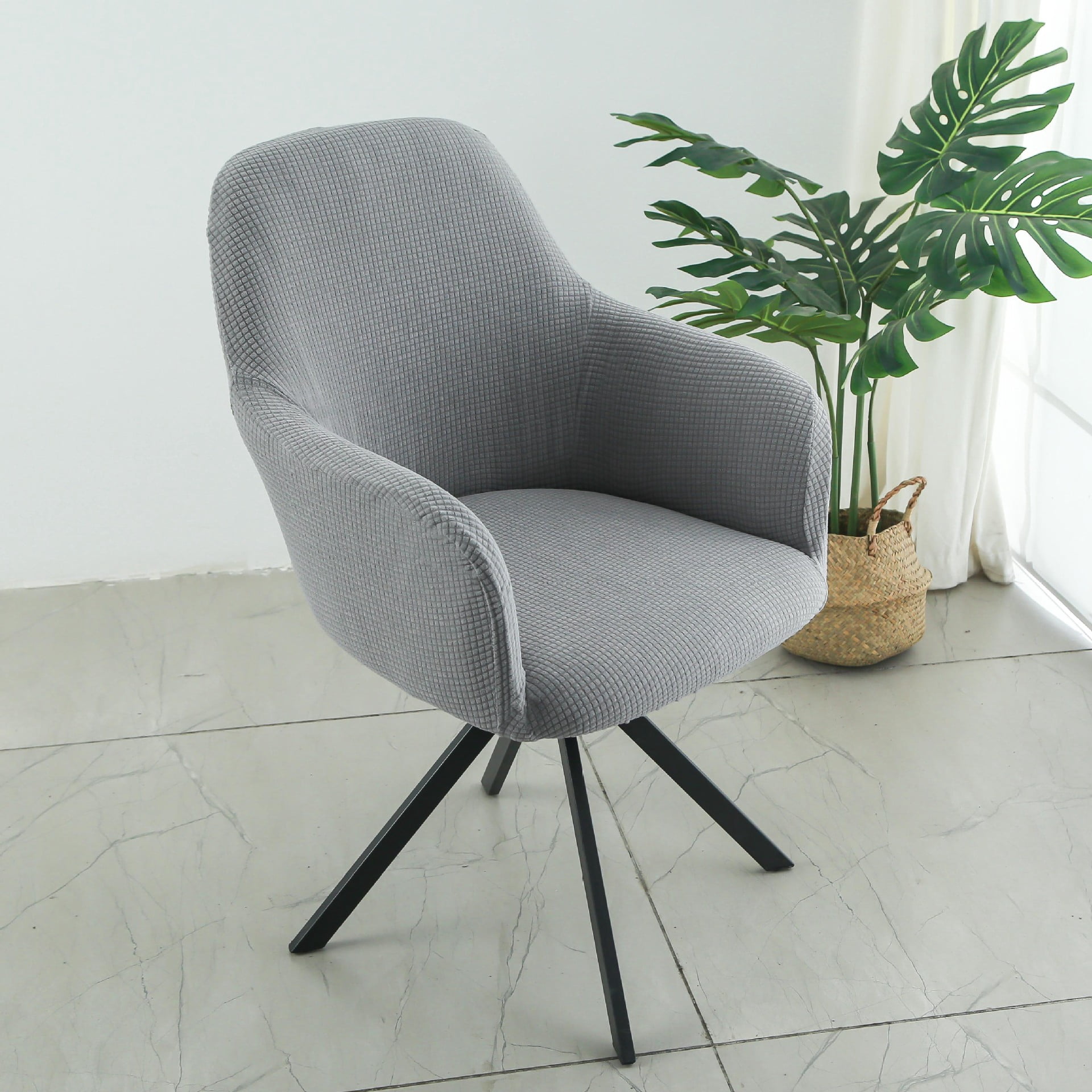 XmhyTop Stretchable Swivel Armchair and Accent Dining Chair Cover ...