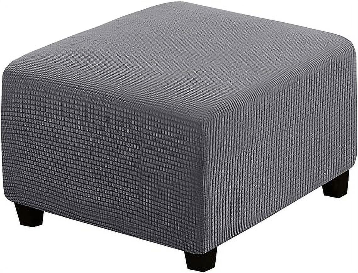 XmhyTop Super Stretch Soft Ottoman Cover with Elastic Band Footrest ...