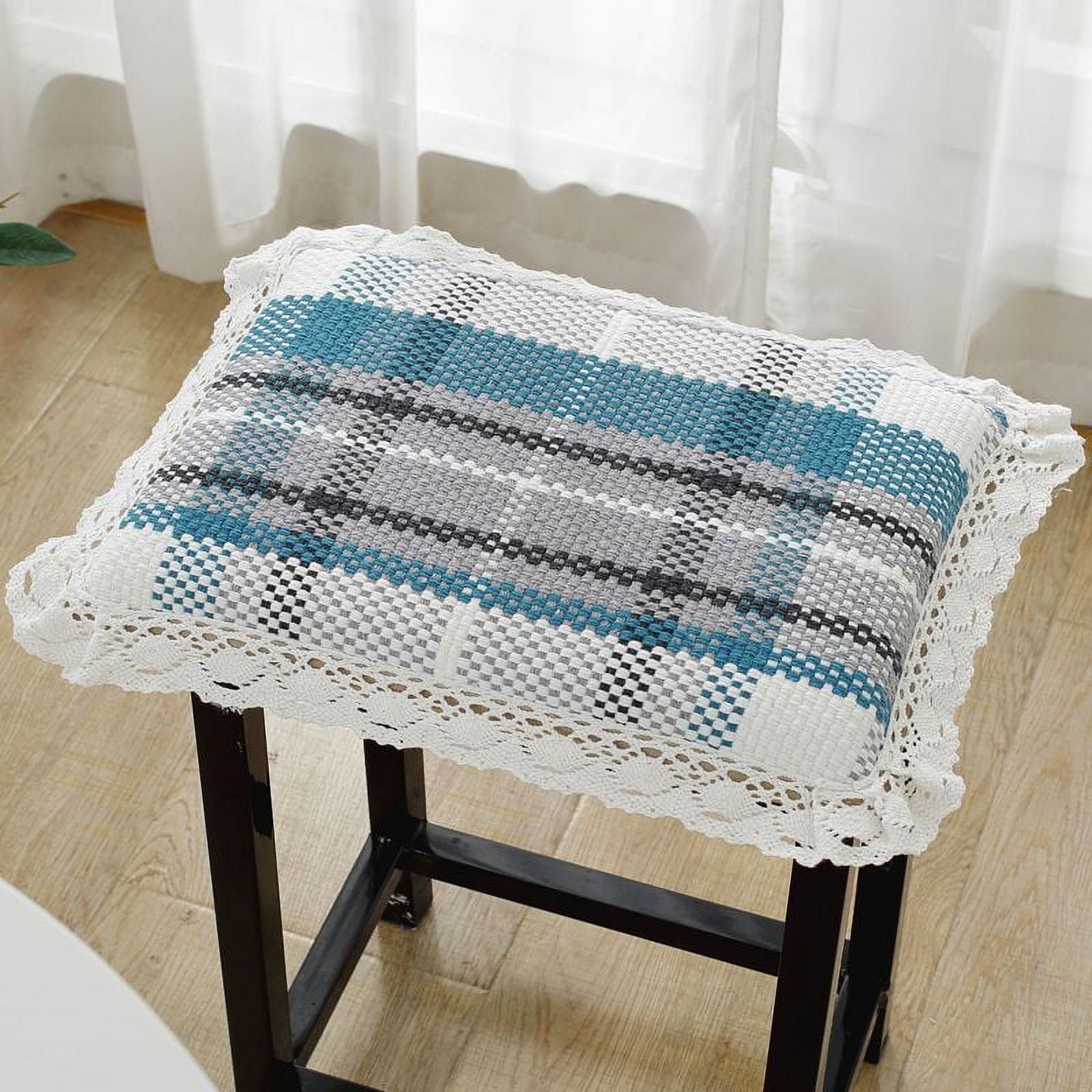 XmhyTop Thick & Comfortable Rectangular Seat Cushion with Lace Trim ...