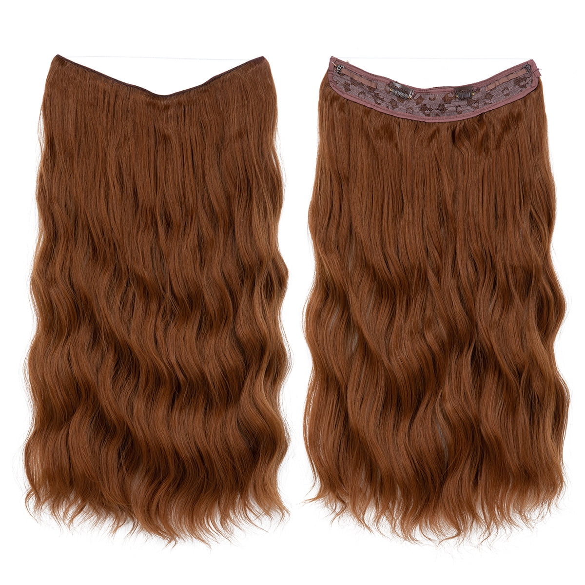 XmhyTop Thick Voluminous Curly Wavy Wire Hair Extensions, Undetectable ...